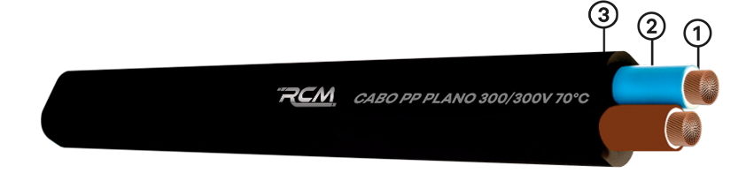 Cabo PP Plano 300/300V 70°C | RCM Cabos Elétricos